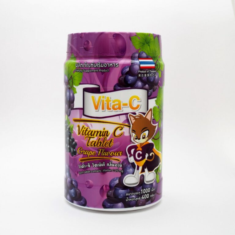 Vita-C 25mg 1000 Tablets กลิ่นองุ่น - Vitamintoyou.net